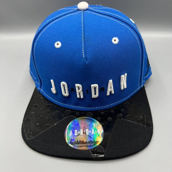 Jordan | Accessories | Air Jordan Script Hat Men Blue Black Jumpman ...